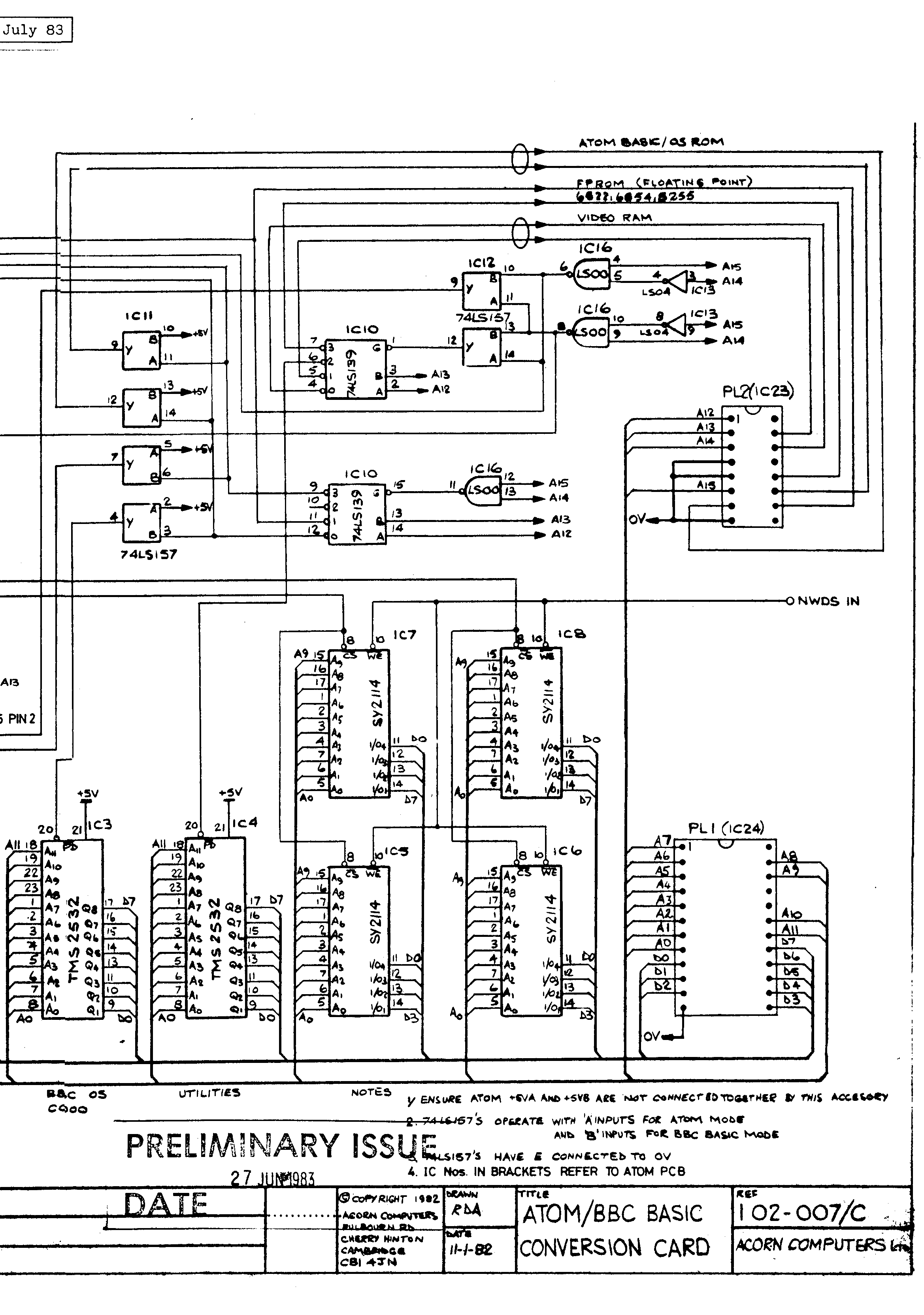 Acorn A5000 Circuit Diagram Acorn A5000 Circuit Diagram
